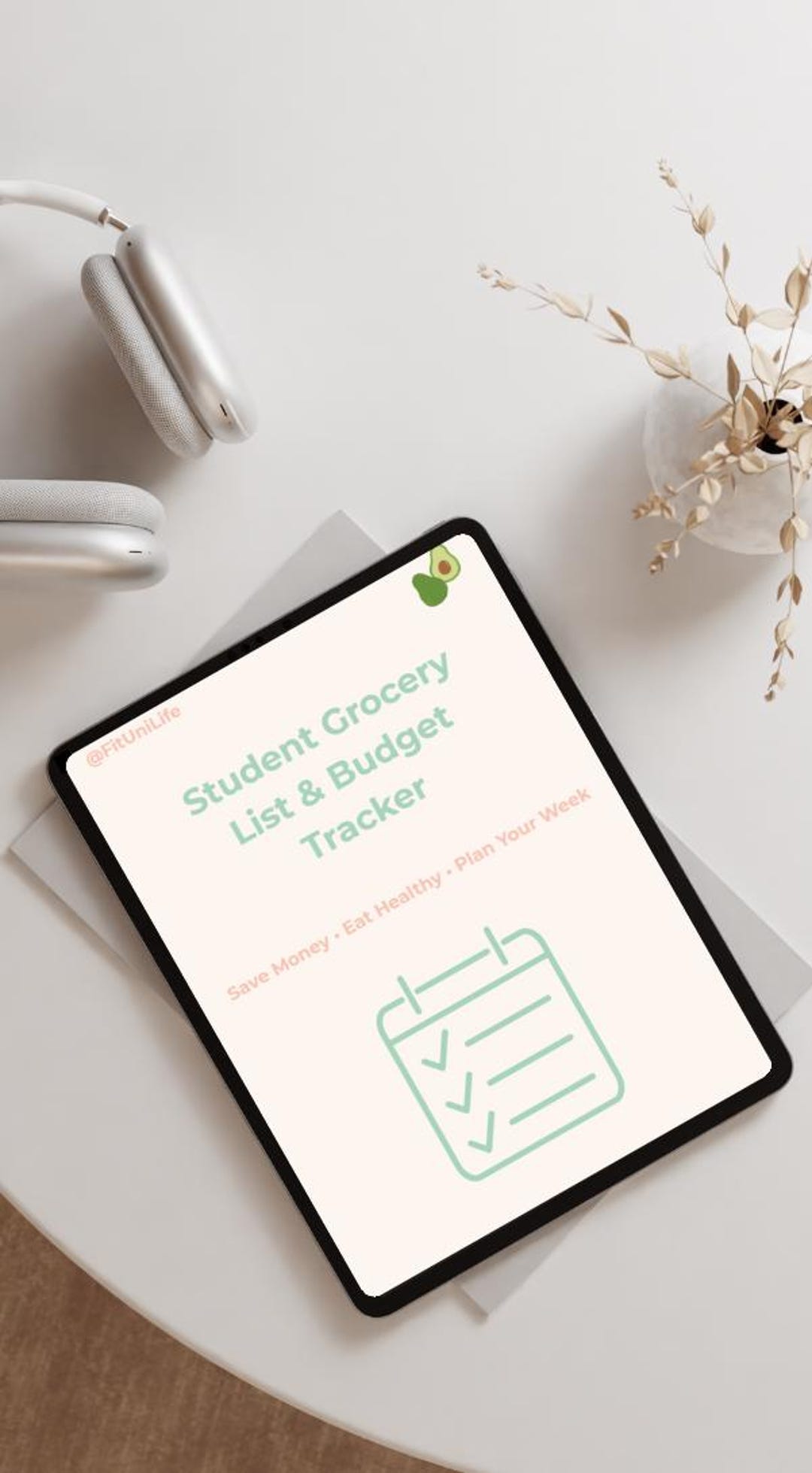 Student Grocery List and Budget Tracker: Printable Food Planner ...