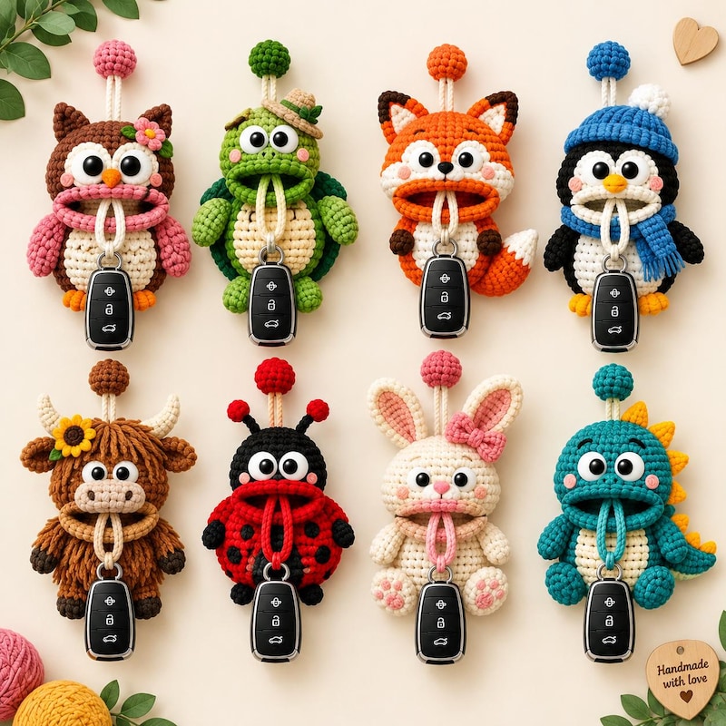 Crochet Key. Case - Etsy