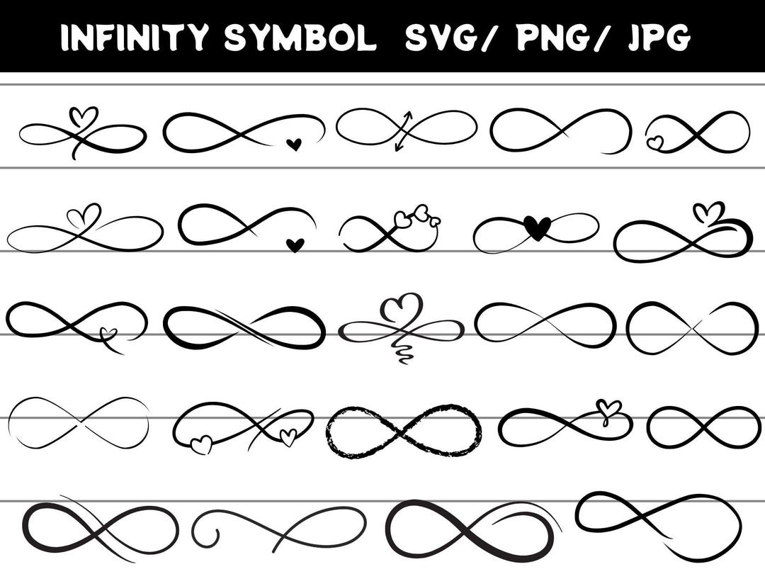 Infinity Love SVG Bundle, Heart Clipart (digital Download) - Etsy