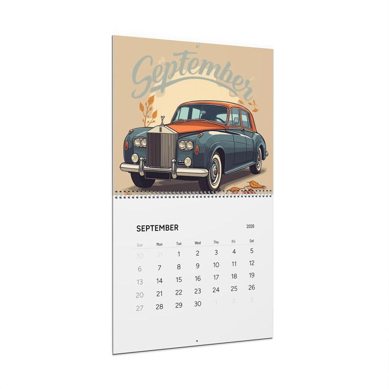 Vintage Classic Car Calendar Wall Calendar | 2026 Monthly Retro Cars - Etsy