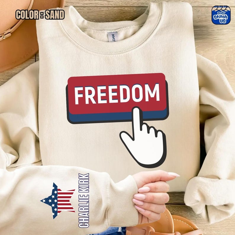 Sudadera con la bandera de Charlie Kirk Freedom en la manga: Justicia ...