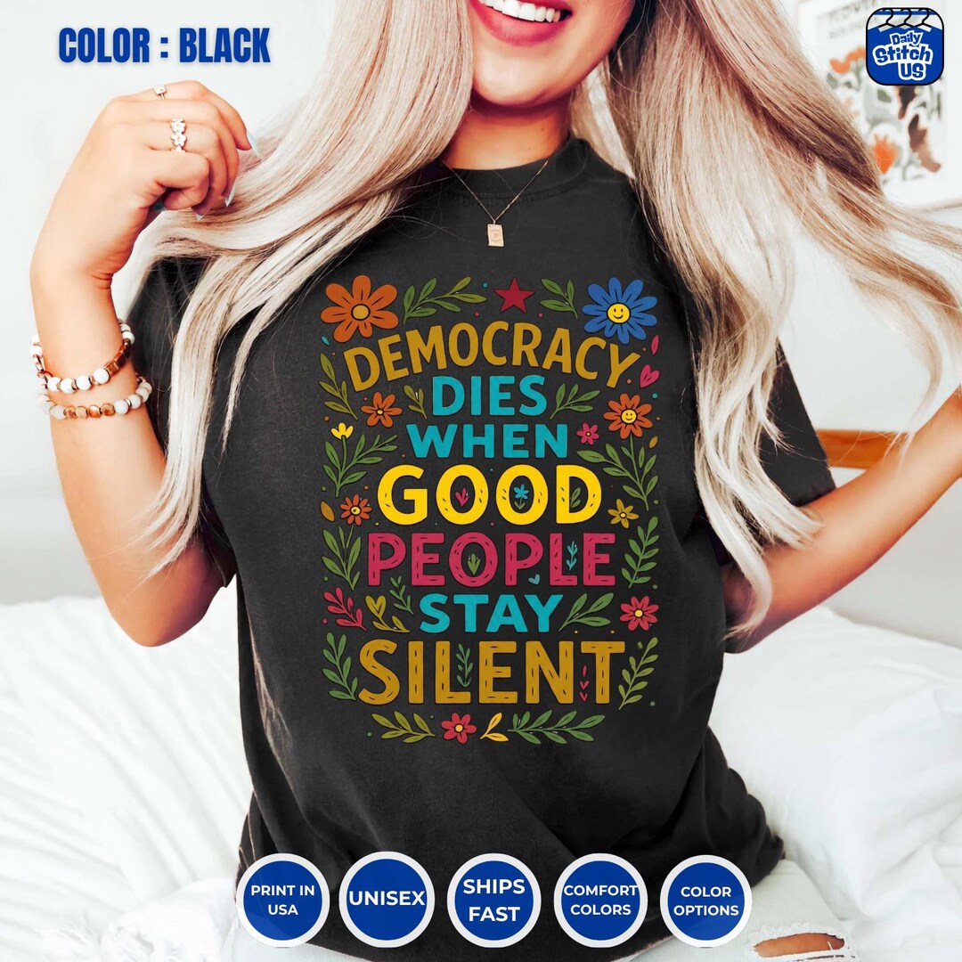 Political Protest Activist Democracy Shirt - Anti Trump, Resist Fascism ...