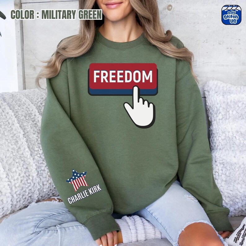 Sudadera con la bandera de Charlie Kirk Freedom en la manga: Justicia ...