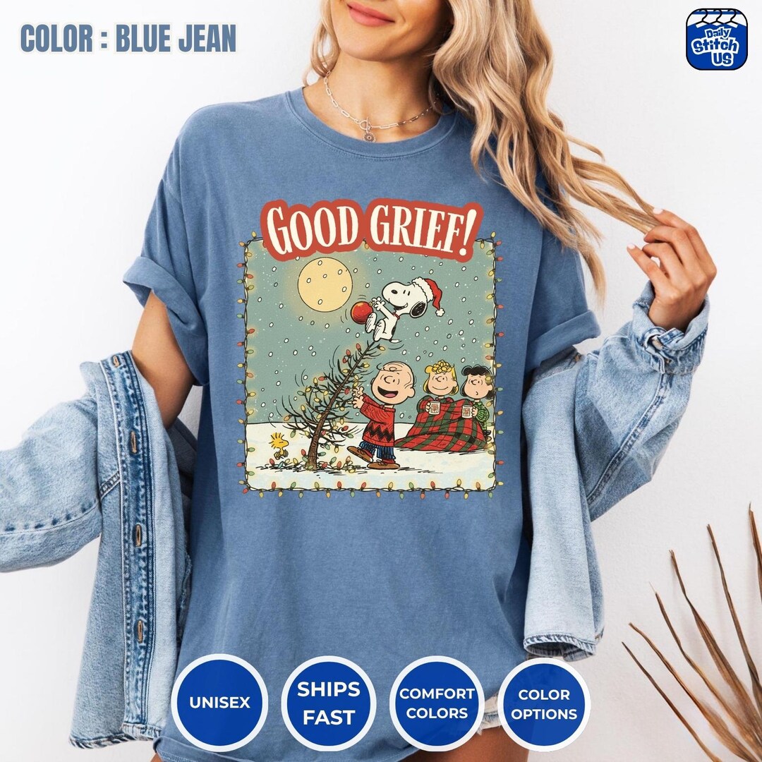 Snoopy Charlie Brown Cartoon Funny Christmas Shirt | Christmas Holiday ...