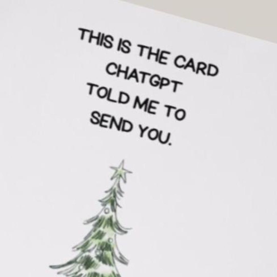 Chatgpt Christmas Card, Funny Printable, 5x7 Editable Template (digital ...