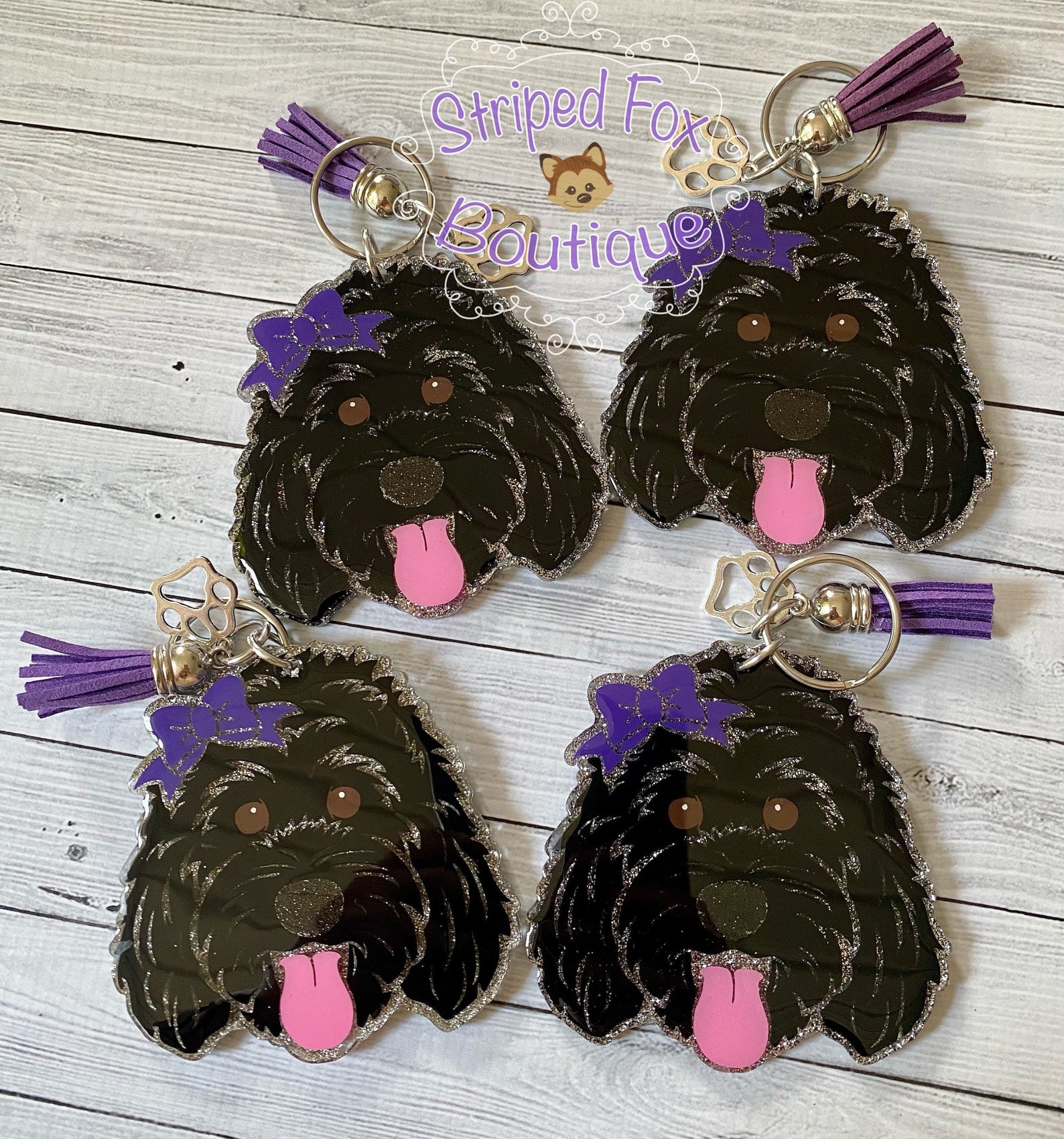 Goldendoodle Keychain L Labradoodle Keychain L Custom L OOAK - Etsy