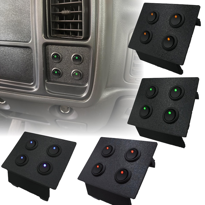 99-07 Silverado Sierra Switch Dash Panel With 4 Switches NBS GMC ...