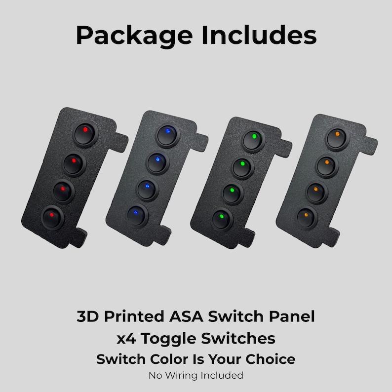 99–07 Silverado/sierra Switch Panel Bezel – 4 Toggle Switches (red ...