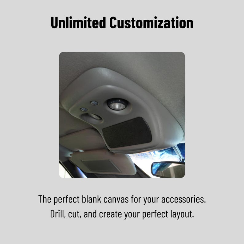 Overhead Console Blank Panel | Custom DIY Mount for Silverado, Sierra ...