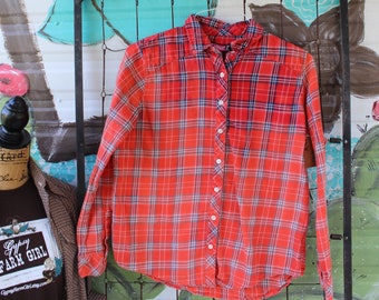 Size 6 Kids Distressed Flannel Shirt / Childs Bleached | Etsy