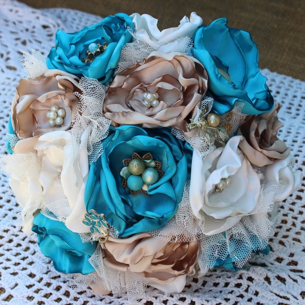 Tan and Turquoise - Etsy