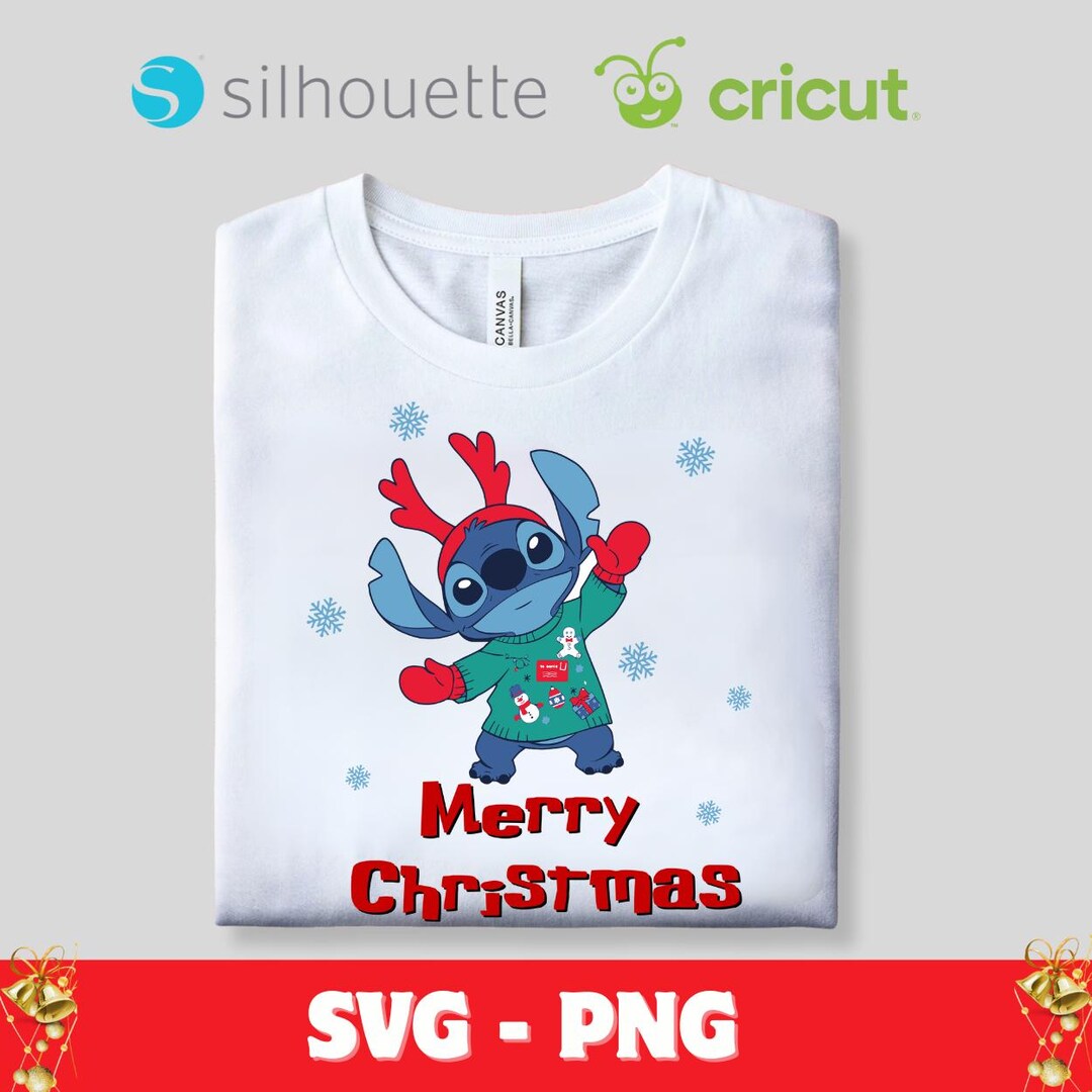 Christmas Stitch Svg Png, Christmas Cartoon Stitch, Stitch Svg, Merry ...
