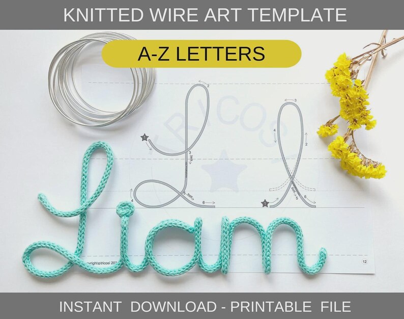 Printable Letter Template for Wire Art, Cursive Alphabet Template ...