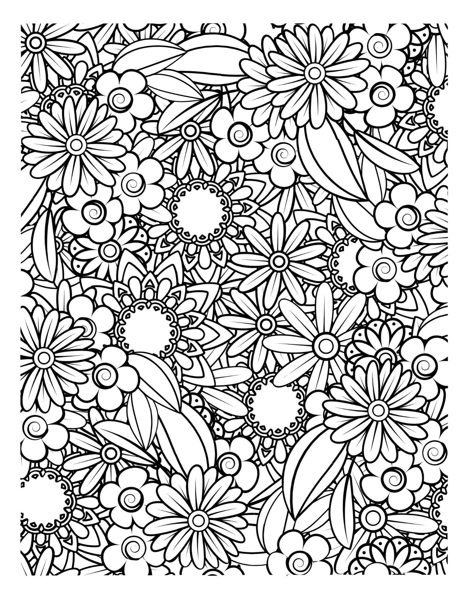 Printable Coloring Pages – Relax & Unwind (10-page PDF) - Etsy