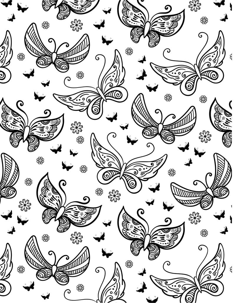 Printable Coloring Pages – Relax & Unwind (10-page PDF) - Etsy