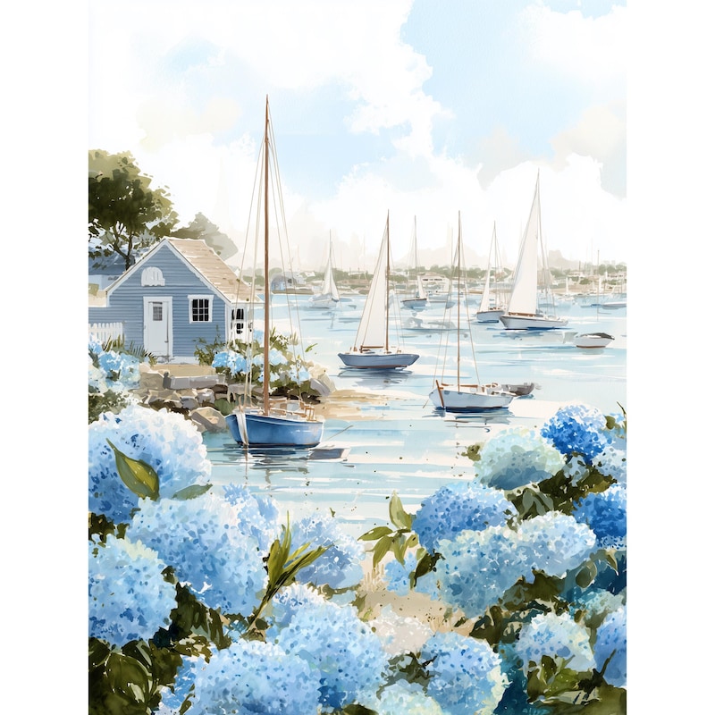 Nantucket Beach Artwork - Etsy UK