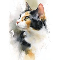 Calico Cat Art Print - Etsy