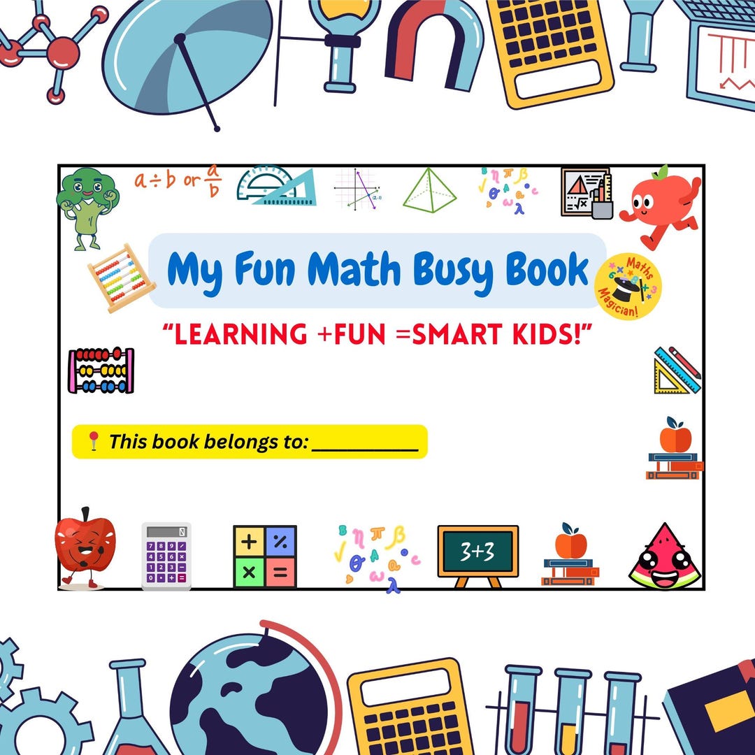 My Fun Math Busy Book - Etsy