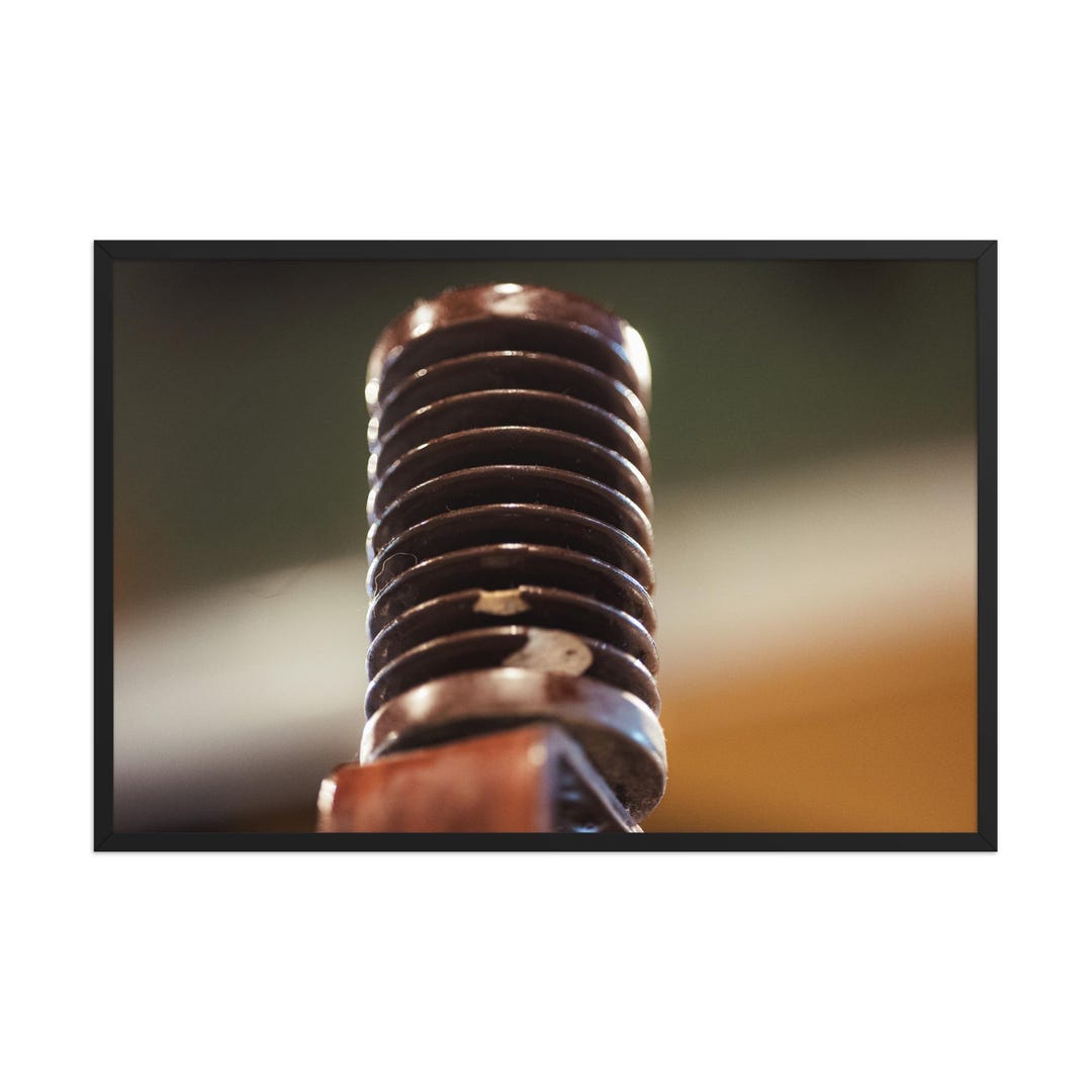 Threaded Coil – Macro Industrial Detail Print - Etsy