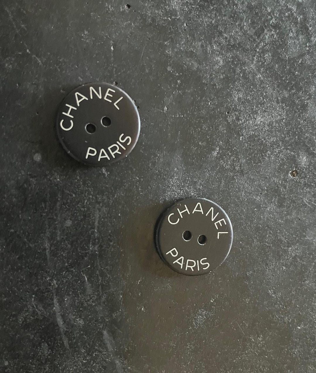 One Vintage CHANEL Button CHANEL PARIS Featured and Spelled Out Circa ...