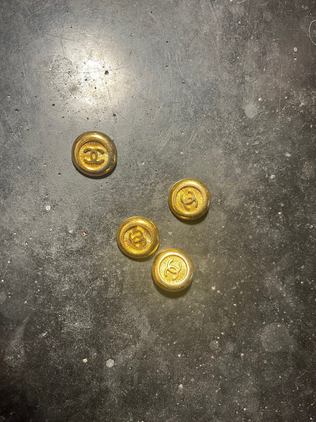 One Vintage Classic Gold CHANEL Button Circa 1990's - Etsy