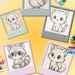 Chibi Animals Coloring Page Set - Etsy