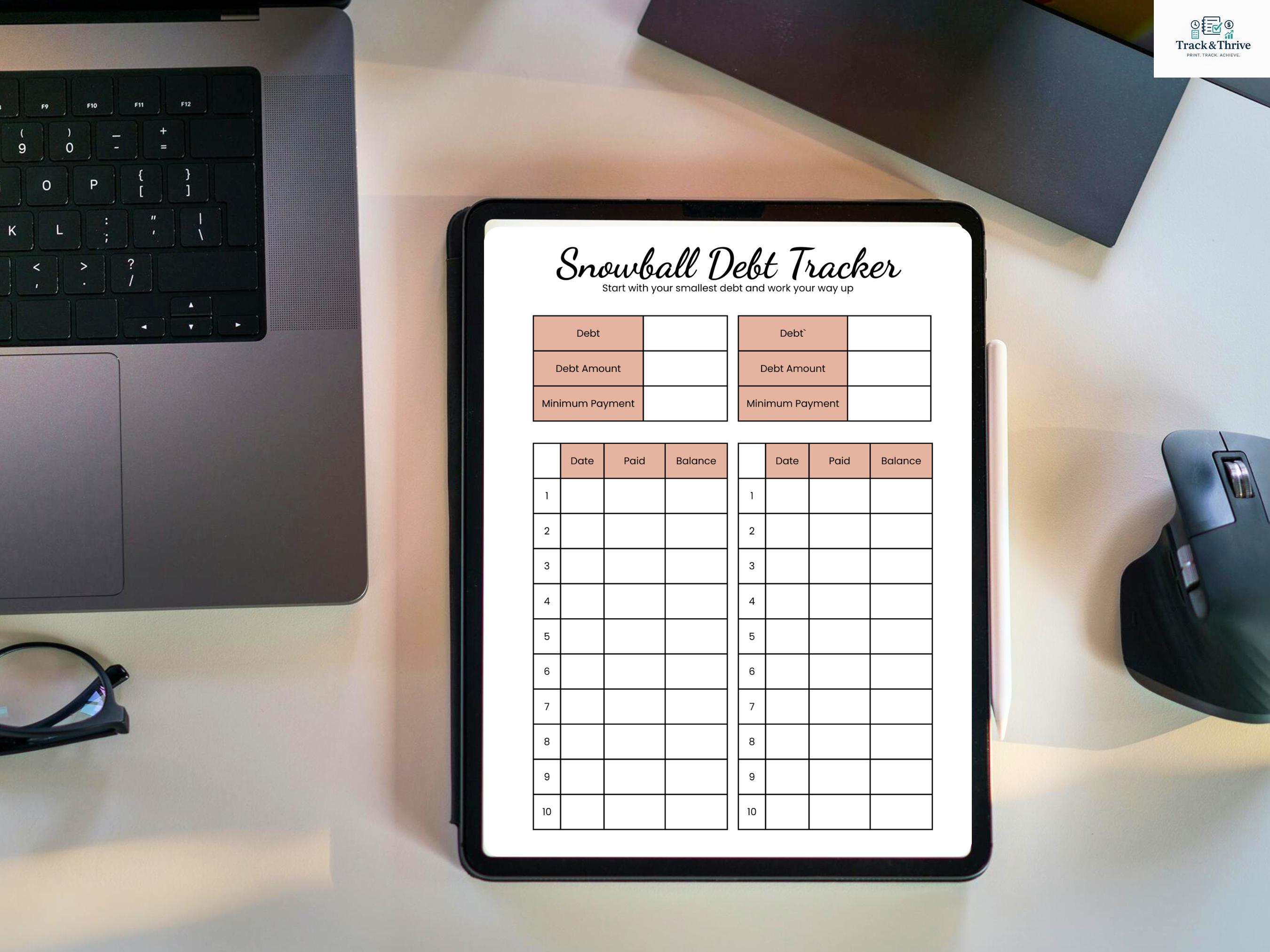 Snowball Debt Payoff Tracker: Printable Finance Planner (digital ...