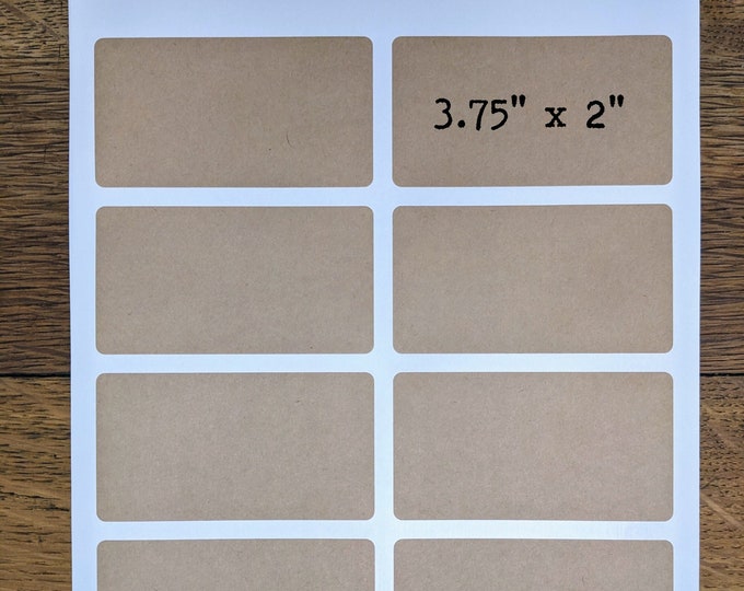 Printable Labels Rustic Labels Brown Kraft Stickers Printable Address ...