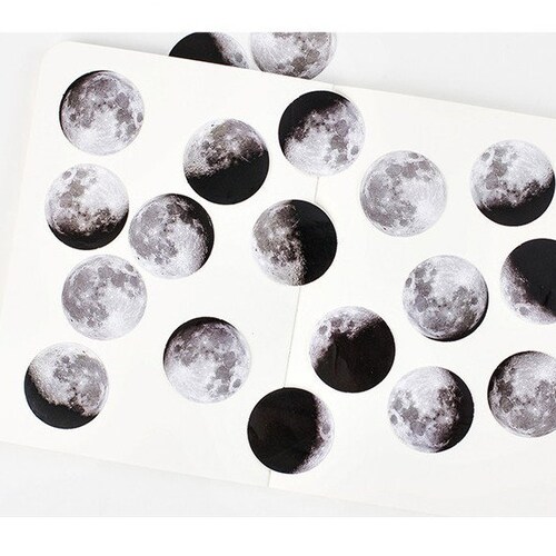 Moon Sticker Moon Decal Moon Decor Moon Phase Planner - Etsy