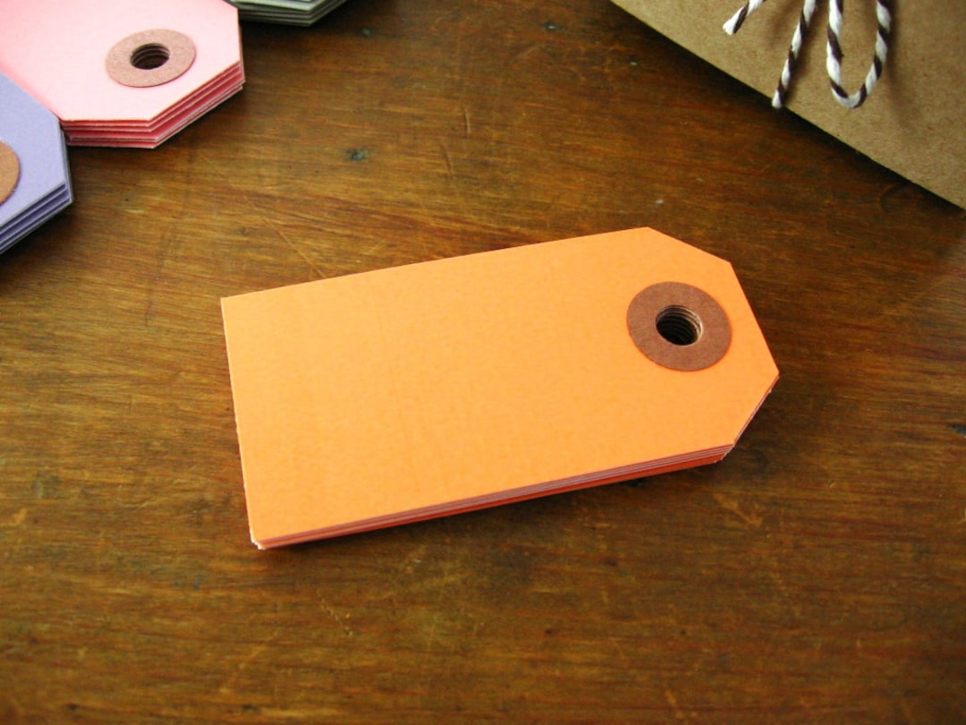 Orange Gift Tags, Orange Paper Tags, Product Tags - Etsy