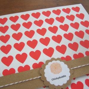Heart Sticker - Red Heart Sticker - Mini Heart Stickers - Set of 108, 0 ...