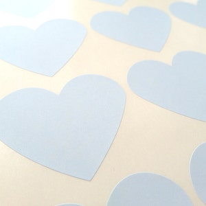 Heart Sticker, Baby Blue Heart Stickers, Heart Labels, Gift Stickers 2. ...