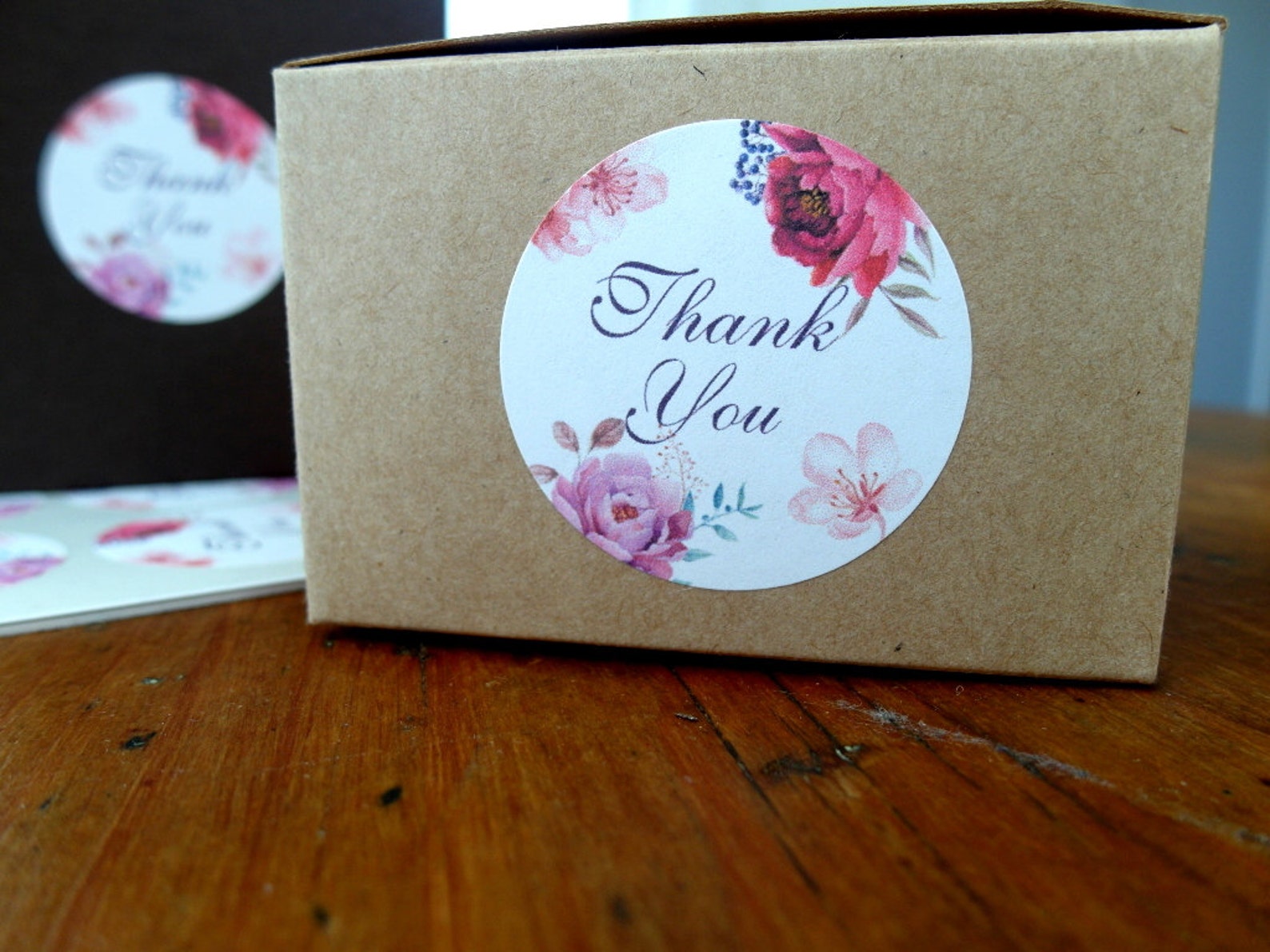 Thank You Stickers Custom Mason Jar Labels Watercolor | Etsy