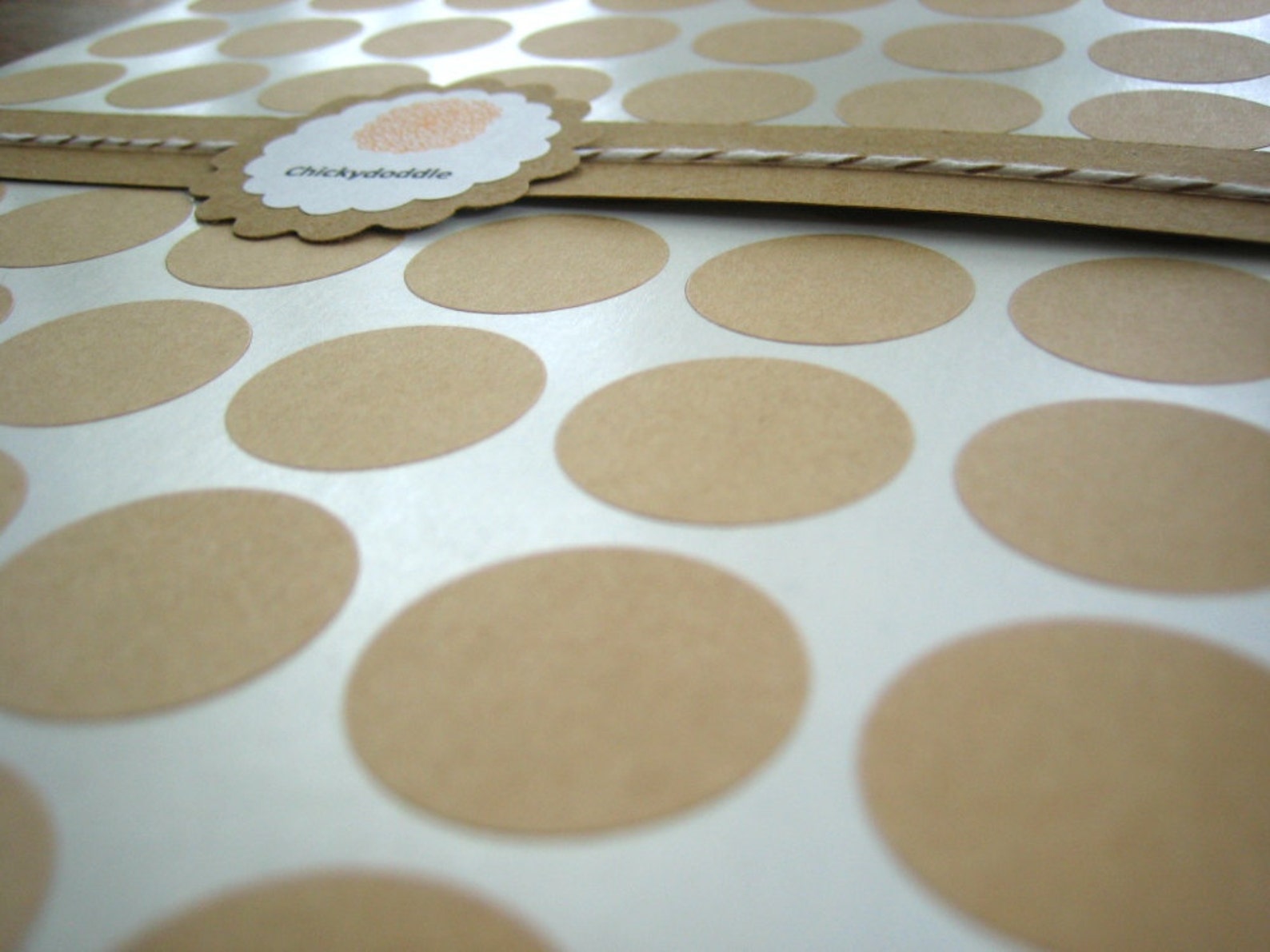 1 Inch Circle Sticker Round Kraft Sticker Set of 63 | Etsy