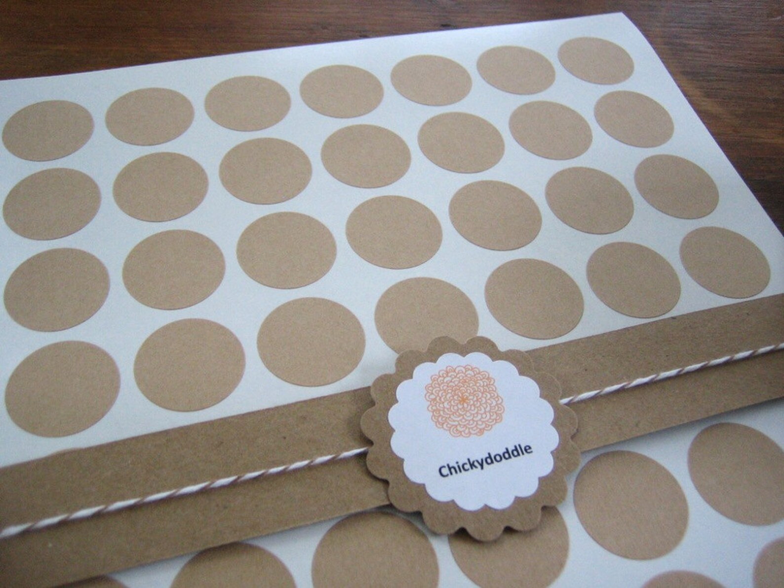 1 Inch Circle Sticker Round Kraft Sticker Set of 63 | Etsy