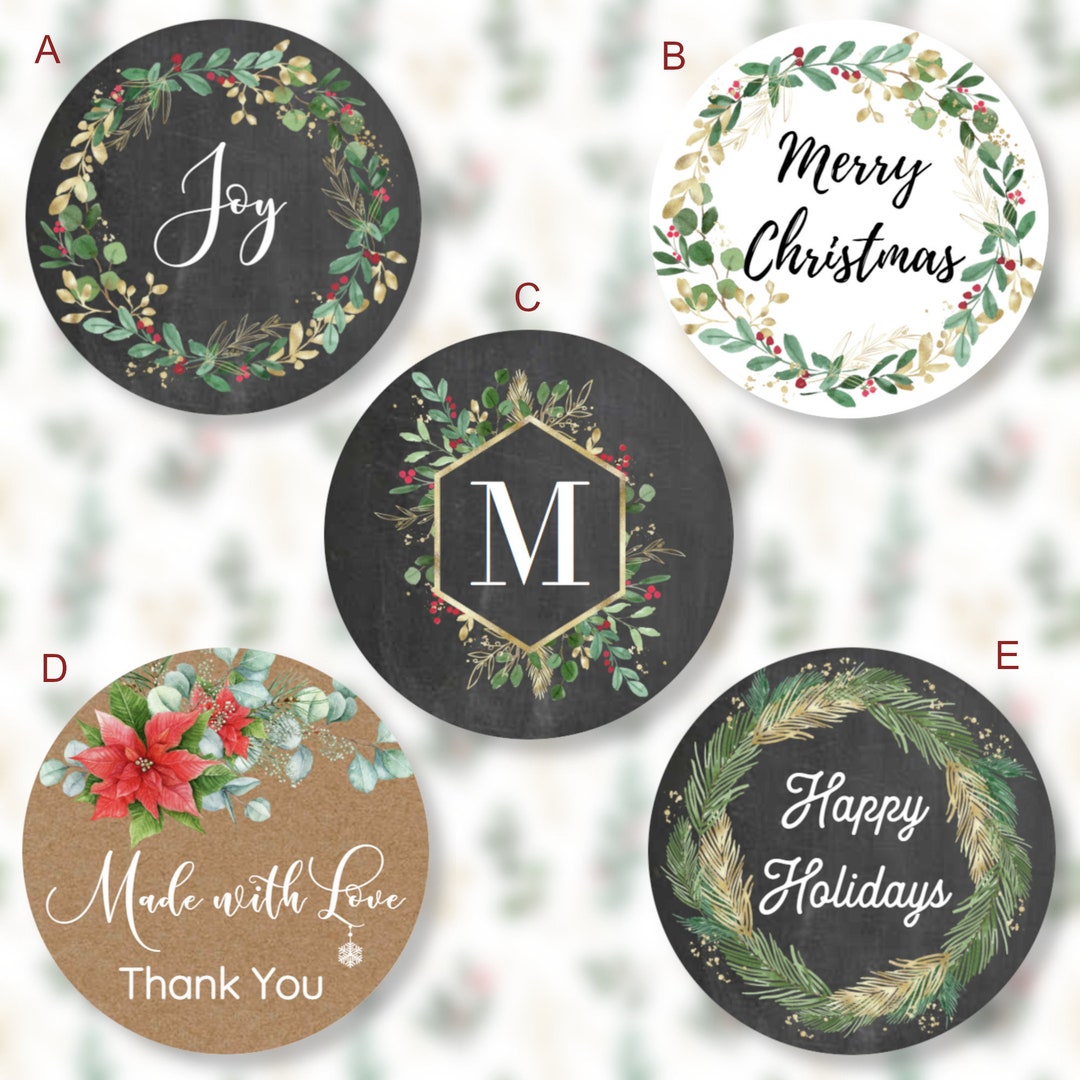 Custom Christmas Sticker Set - Custom Holiday Sticker Set - Custom ...