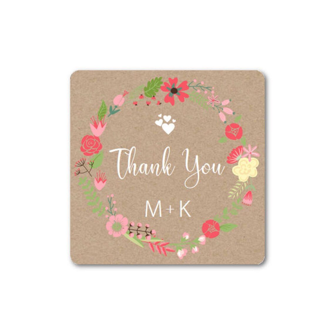 Thank You Stickers Thank You Labels Custom Stickers | Etsy