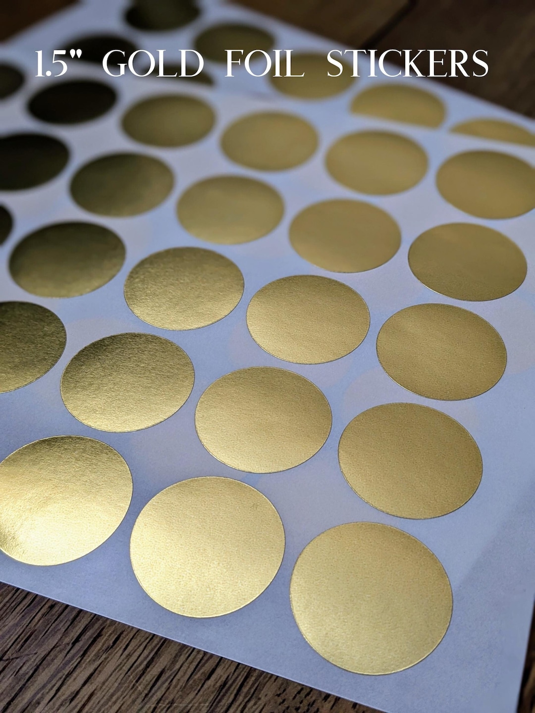 Gold Seal - Metallic Gold Round Stickers - Gold Foil Circle Stickers, 1 ...
