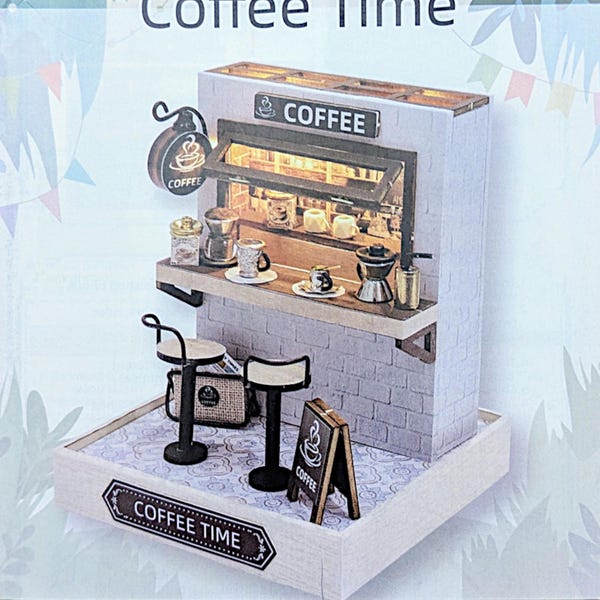 Miniature Coffee Shop - Etsy