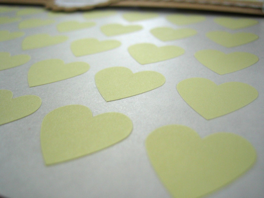 Pastel Yellow Heart Stickers Envelope Seal Set of 108 | Etsy
