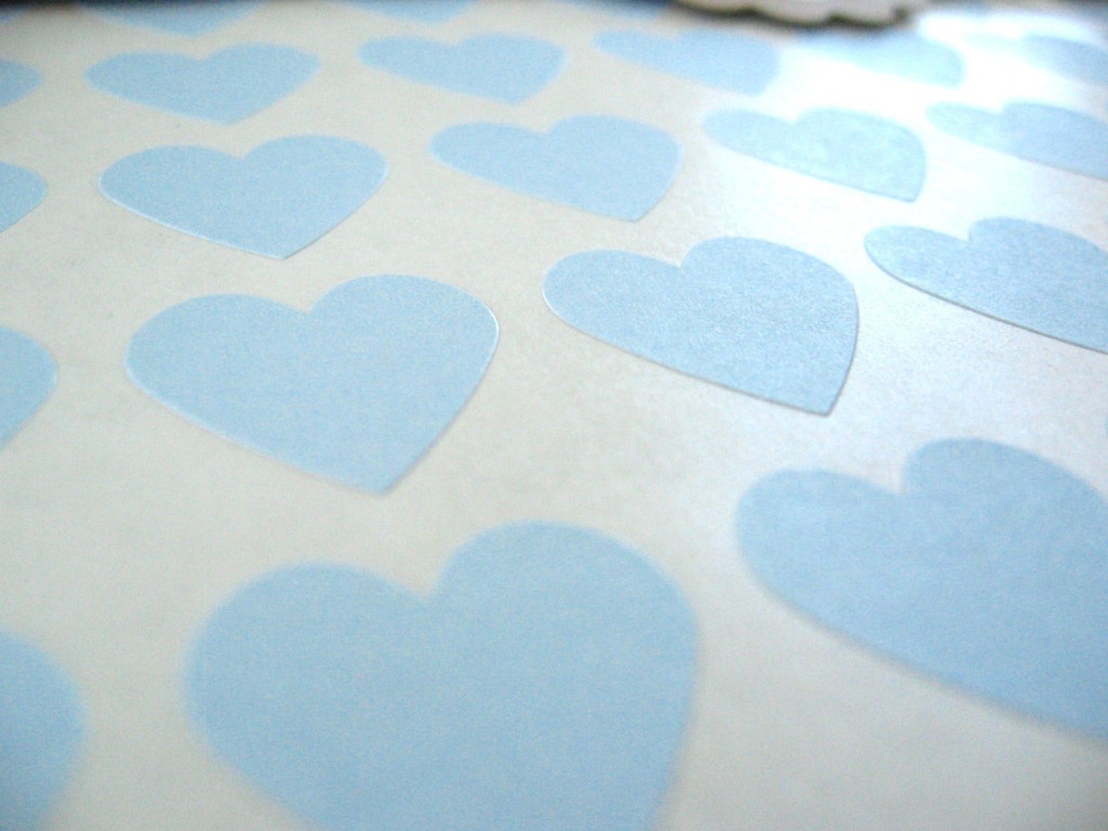 Blue Heart Stickers Baby Blue Stickers Set of 108 | Etsy