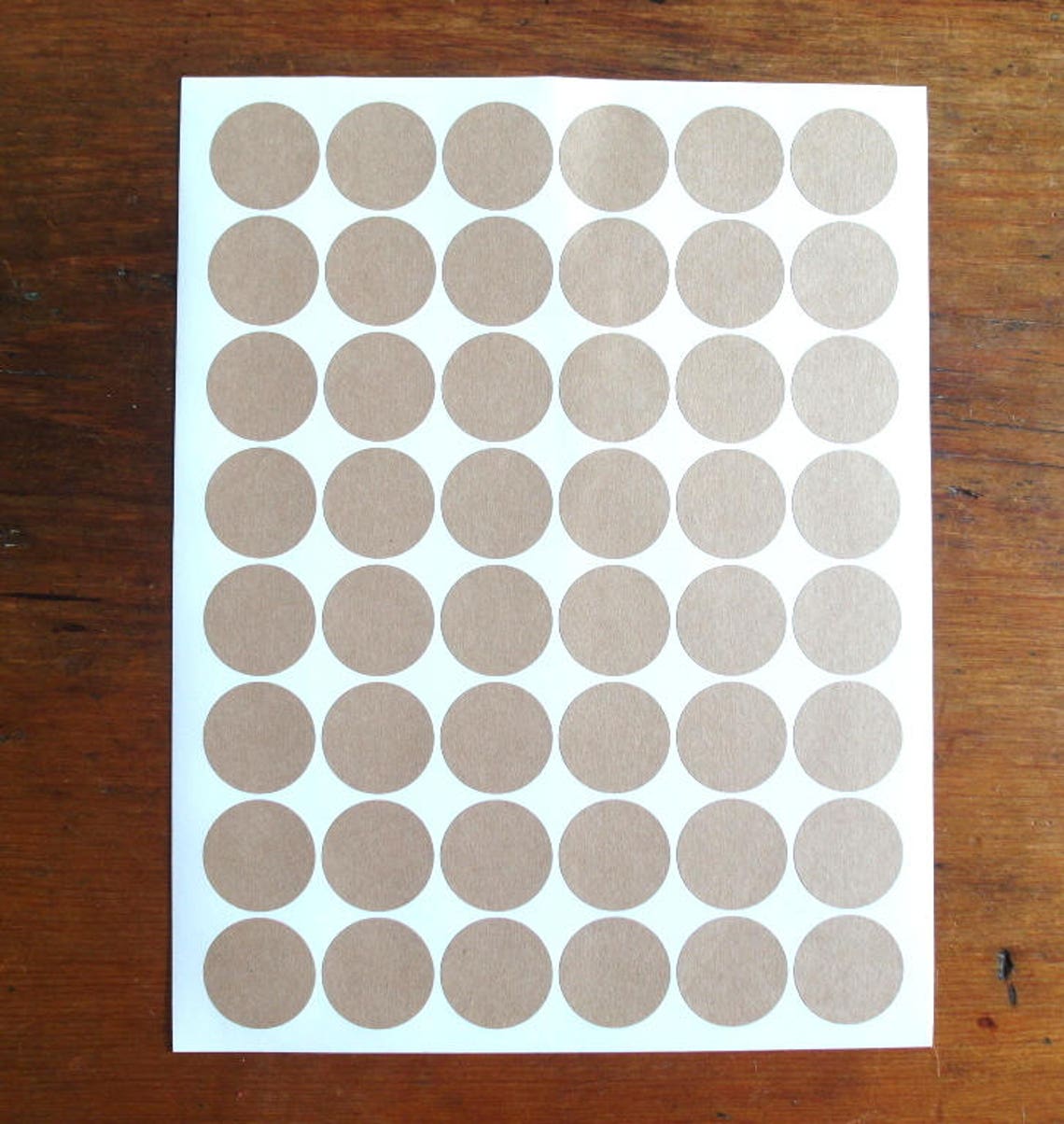 Kraft Circle Sticker Circle Stickers Round Stickers | Etsy