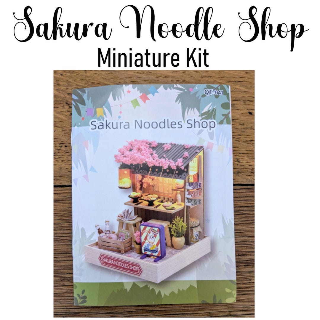 Miniature Kit Sakura Noodles Shop DIY Kit With Light Japanese Ramen ...