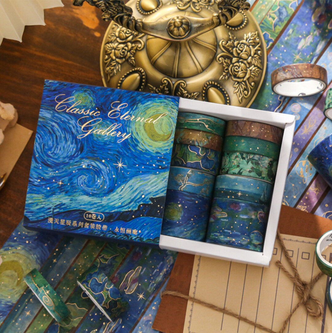 Van Gogh Washi Collection Starry Night, Water Lilies, Sunflowers ...