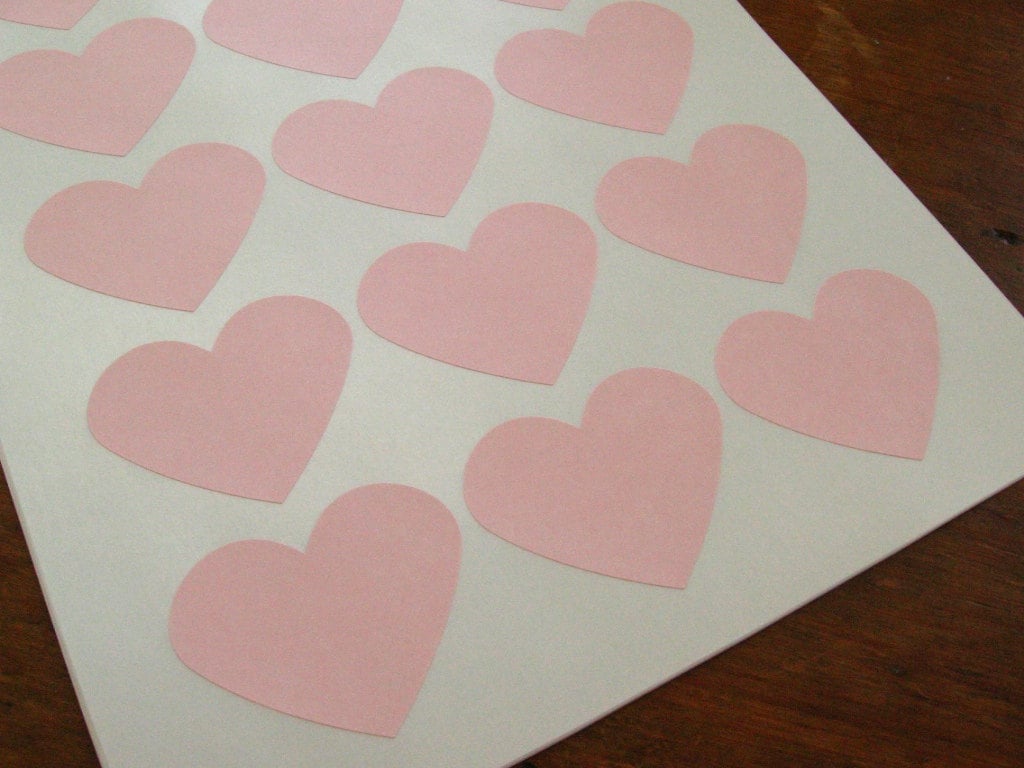 Pastel Pink Heart Sticker - Etsy