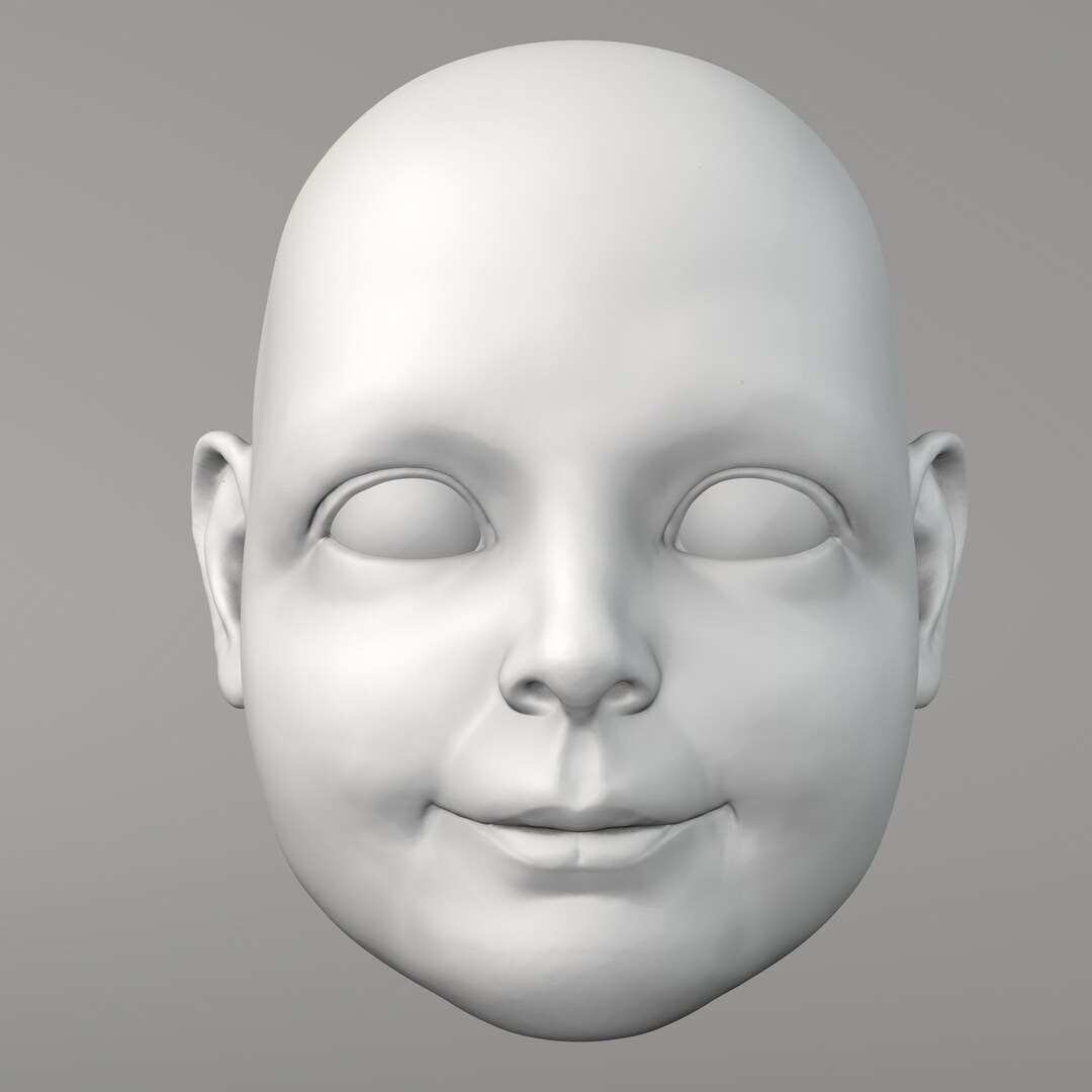 Little Girl, 3D Model of a Puppet's Head (for 24 Inches Marionette) - Etsy