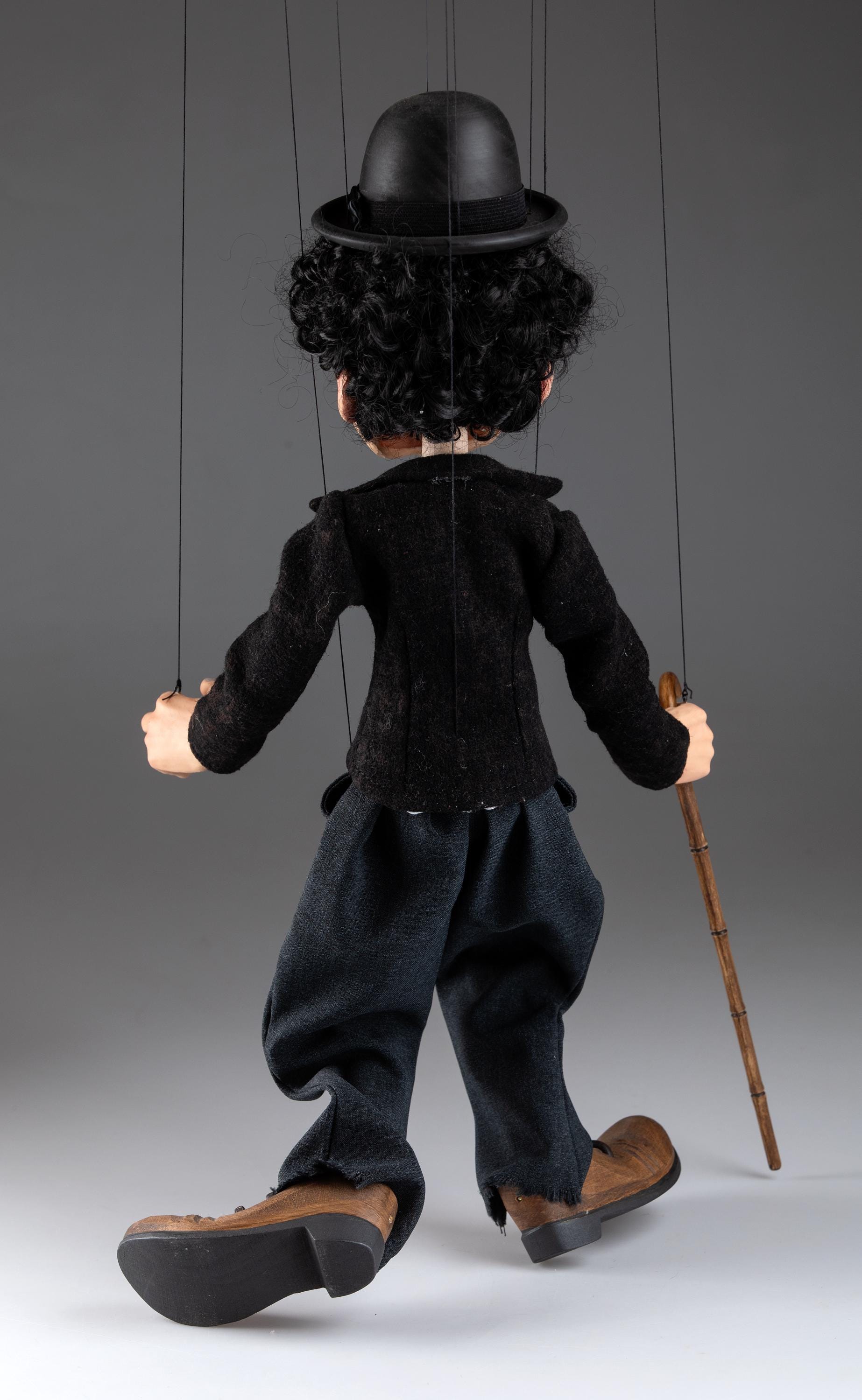 Charlie Chaplin Marionette Puppet: Hand-carved Czech Wood Toy (28 Inch ...