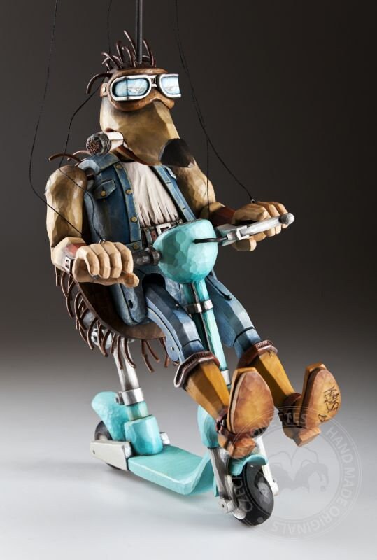 Amazing Scooter Hedgehog string puppet from Zoo Sapiens | Etsy