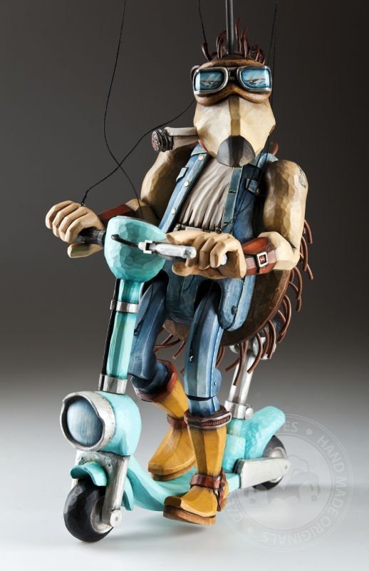 Amazing Scooter Hedgehog string puppet from Zoo Sapiens | Etsy