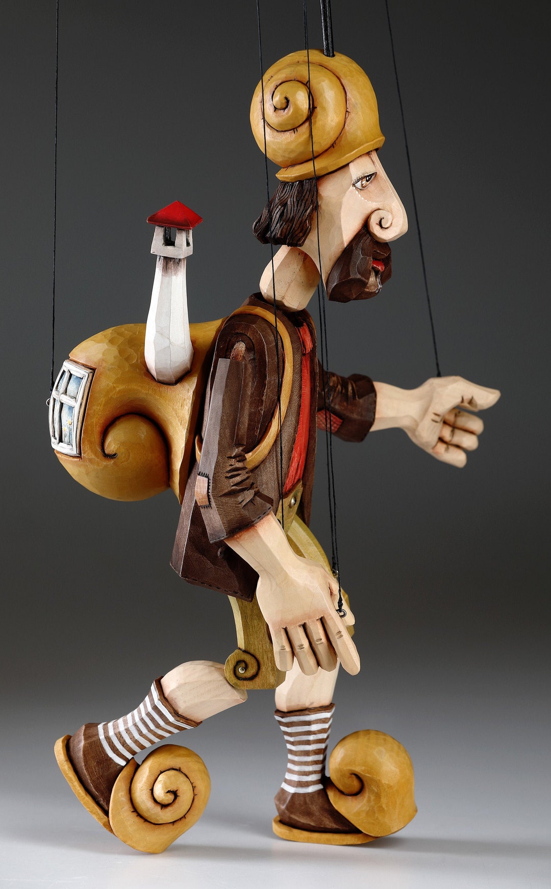 Super Snail – marionetta artistica in legno della collezione Zoo ...
